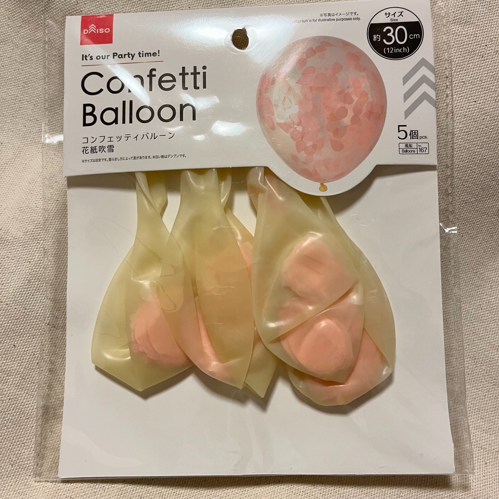 Daiso Confetti Balloon 【confetti of flowers】5pcs. Japan for sale online ...
