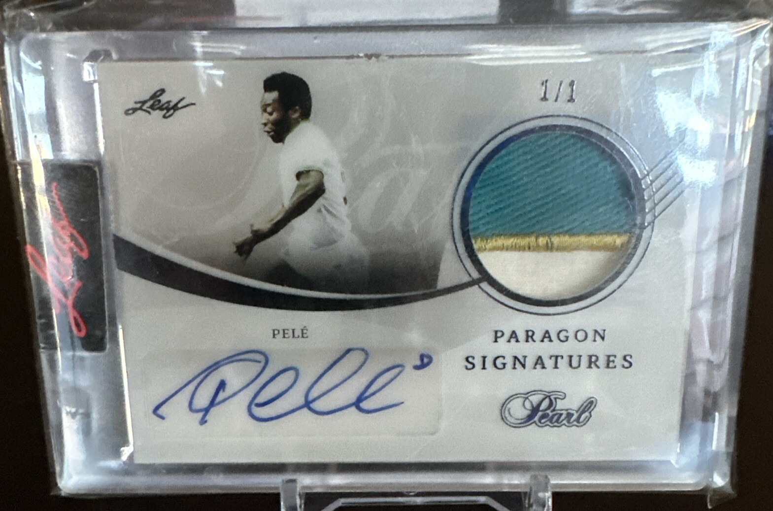Pele 2022 Leaf Pearl Paragon Signatures Patch Auto Platinum 1/1 sealed ...