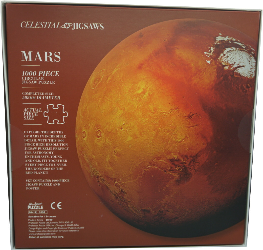Celestial Jigsaw - Mars 1000 Piece Circular Expert Puzzle 1.7 ft Wide ...