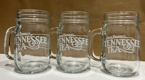 Jack Daniel's Tennessee Tea Jar Glass 10 Oz Mug Mason Jar Glass VGC ...