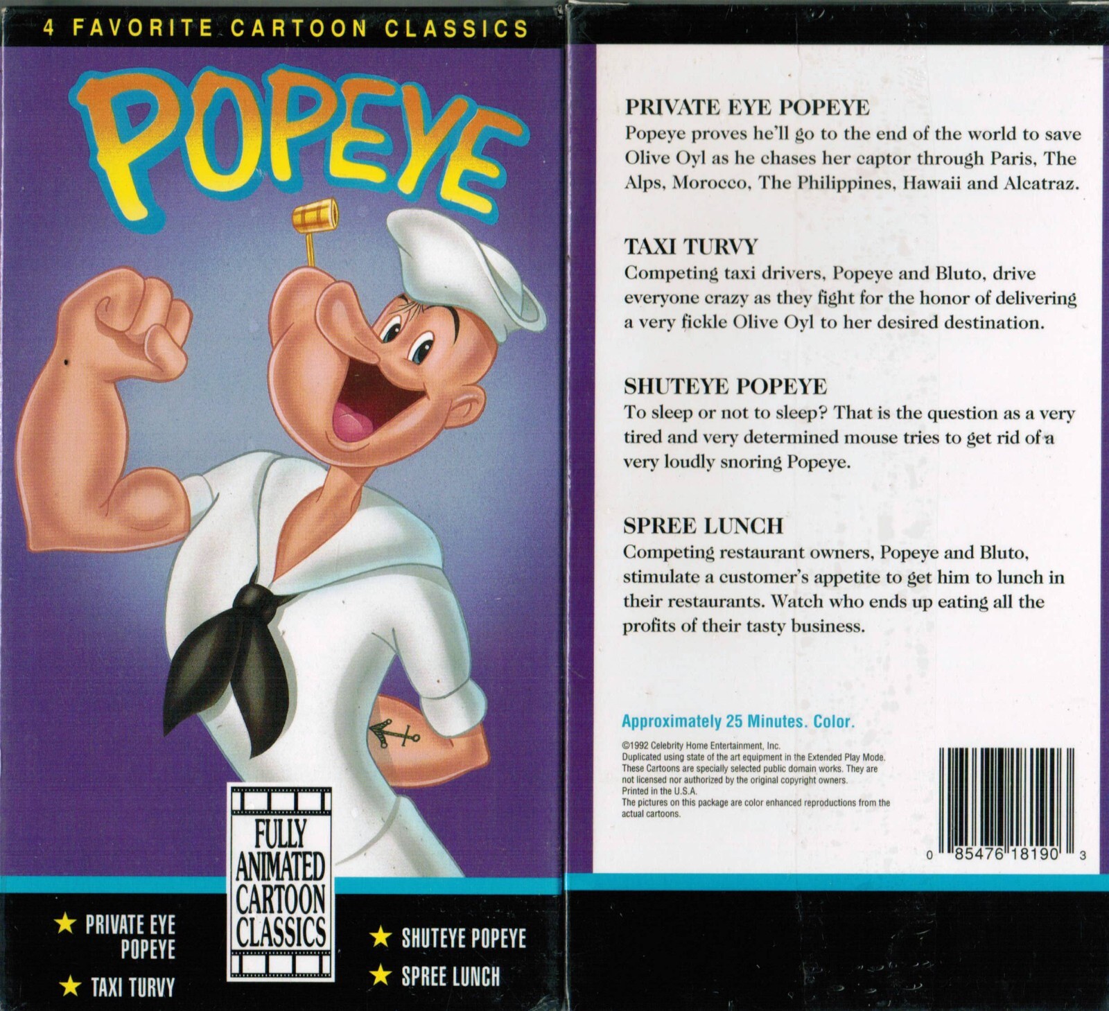 Cartoon Classics - Popeye (VHS) for sale online | eBay