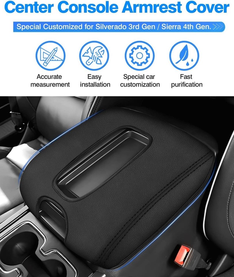 Autorder Center Console Cover for 2014-2018 Chevy Silverado/GMC Sierra ...