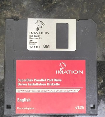 Vintage Superdisk Parallel Port Drive Driver Installation Diskette | eBay