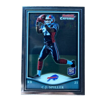 C.J. SPILLER 2010 BOWMAN CHROME Buffalo BILLS ROOKIE RC #BCR-2 Base ...