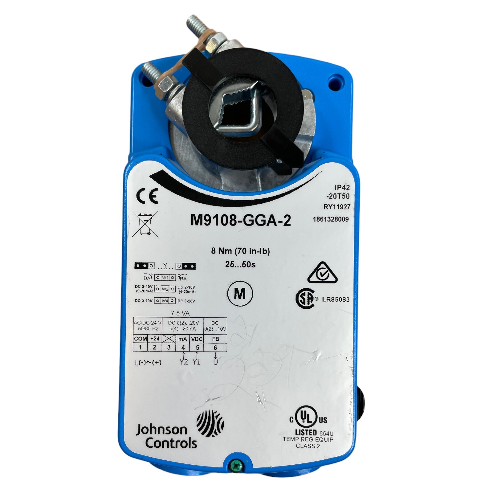 JOHNSON CONTROLS M9108-GGA-2 Electric Actuator,70 in.-lb.-4 to 122F | eBay