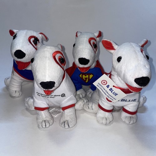 Bullseye Target Dog Lot Of 4 Mini Plush | eBay