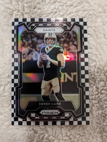 2023 Panini Prizm Derek Carr Black & White Checker Prizm #213 New ...