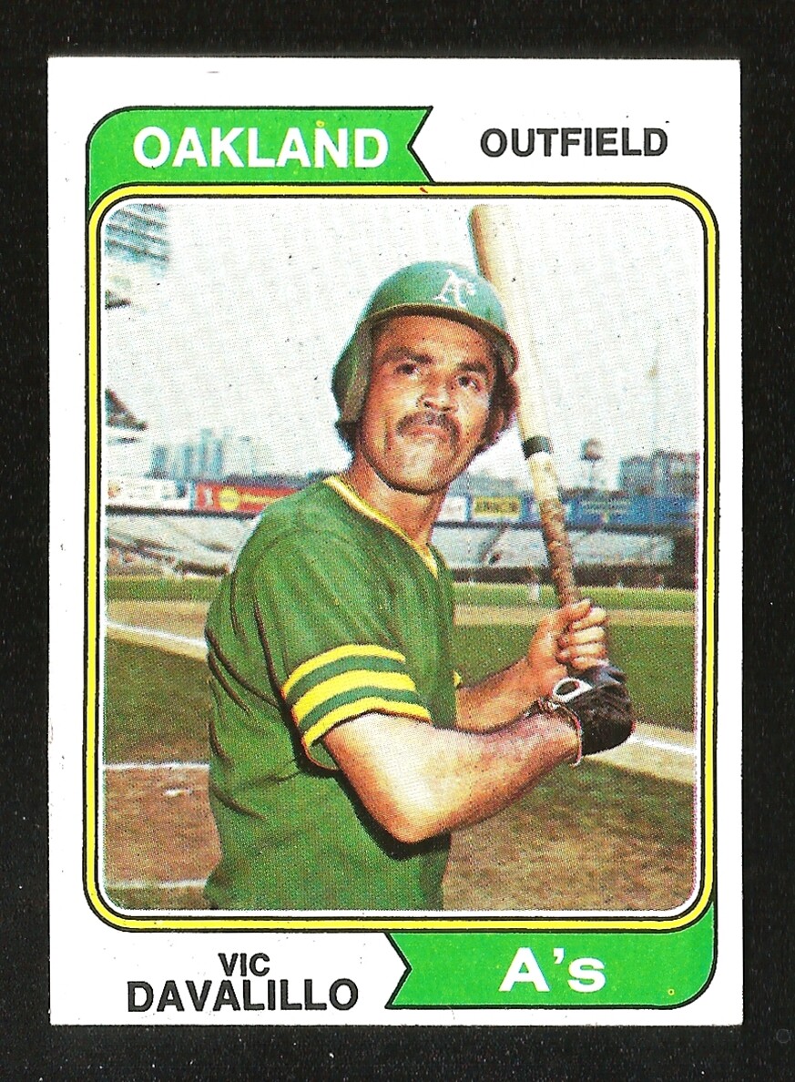 1974 Topps SET BREAK #444 VIC DAVALILLO NRMINT+ OAKLAND ATHLETICS (001 ...