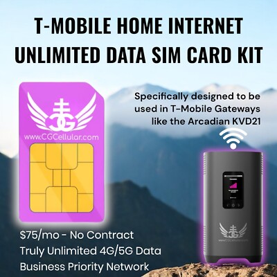 $75 Month T-Mobile 5G Home Internet UNLIMITED DATA SIM Card Kit | eBay