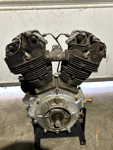 1937 EL Knucklehead Motor Cylinder Heads Timer Matching #'s Wolfe | eBay