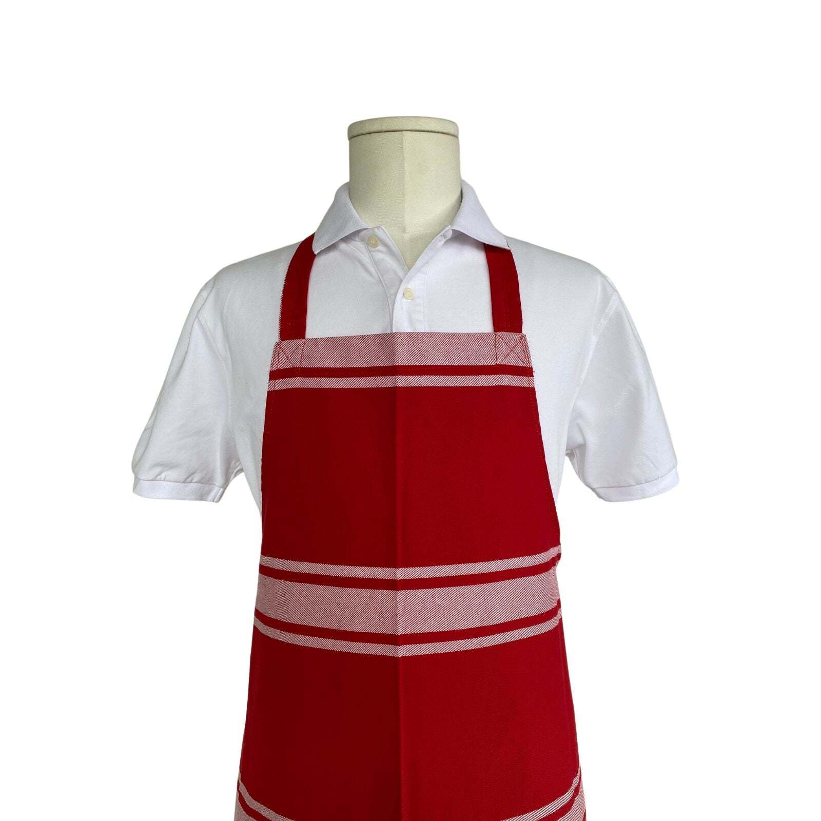 Traditional Butcher Stripe Bib Aprons Large Industrial Aprons Durable ...