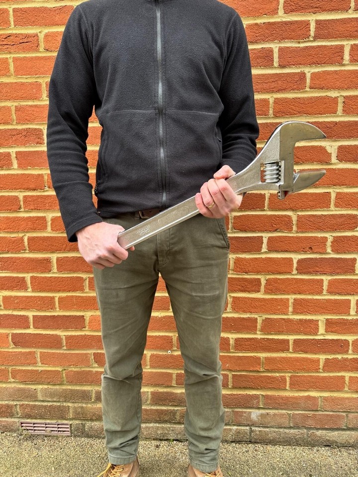 24" Adjustable Spanner Heavy Duty Extra Large Monkey Wrench Jumbo 2ft ...