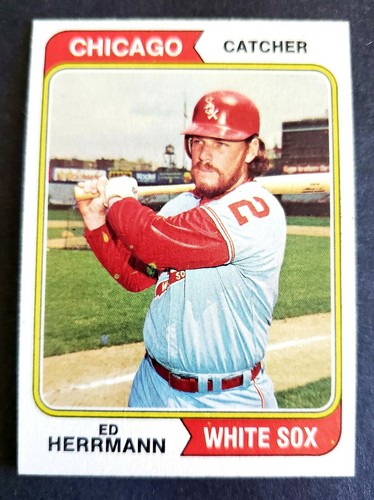 1974 TOPPS ORIGINAL BASEBALL CARD #438 ED HERRMANN CHICAGO WHITE SOX NR ...