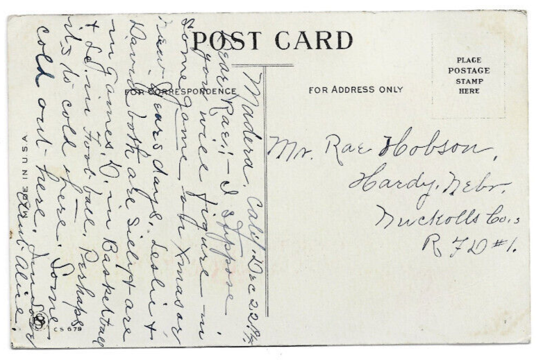 Vintage Postcard New Year Clock Strikes Twelve Greeting Girl Stool Bell ...