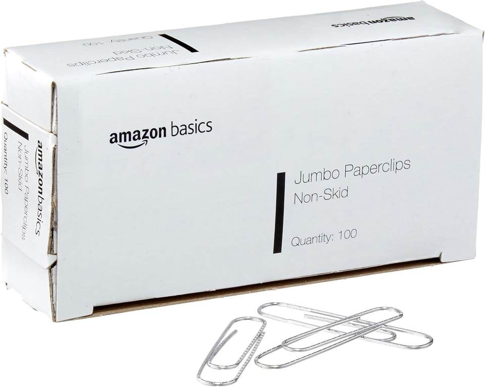 Jumbo Size Office Paper Clips, Non Skid, 1000 Count (10 Pack of 100 ...
