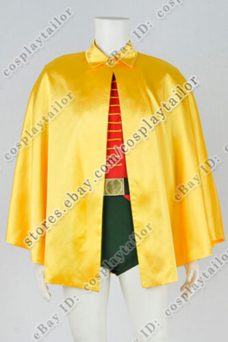 1966 Cosplay Robin Costume Yellow Cape Uniform Full Set | eBay
