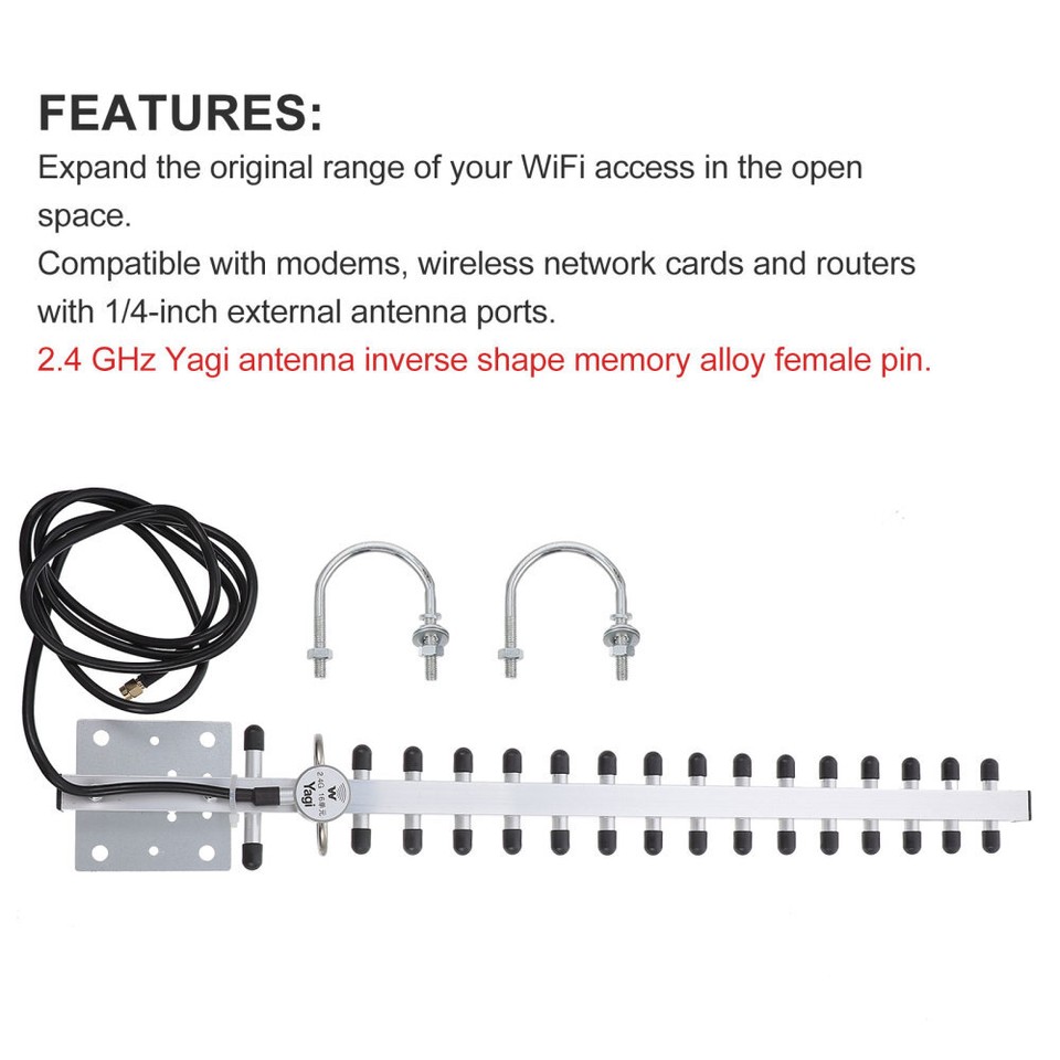 Outdoor WiFi Antenna 2.4G 25dBi Directional Antenna Network Accessory ...