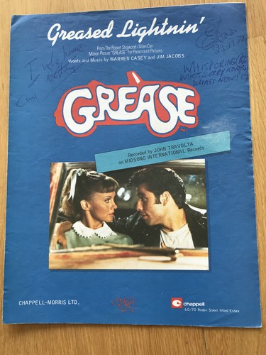 GREASED LIGHTNIN' John Travolta GREASE sheet music chart piano vocal ...