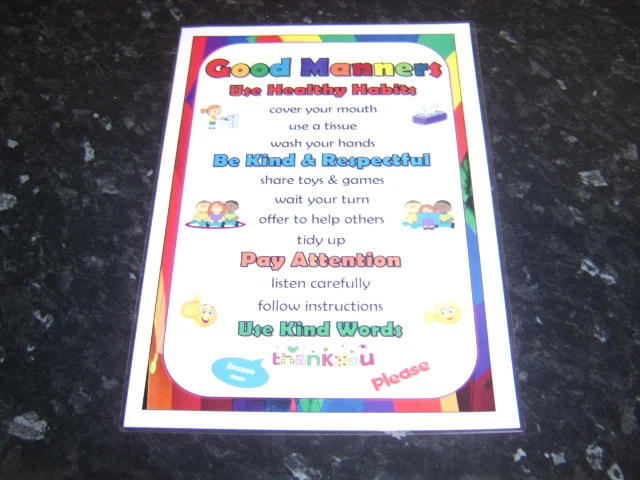 Good Manners For Children Posters