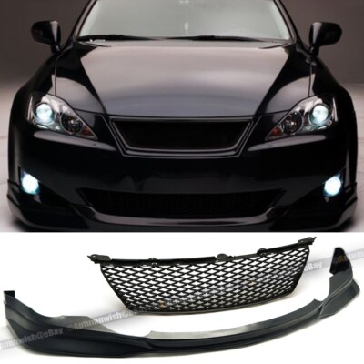 For 06-08 IS250 IS350 F Sport Style Front Bumper Lip & Badgeless Mesh ...