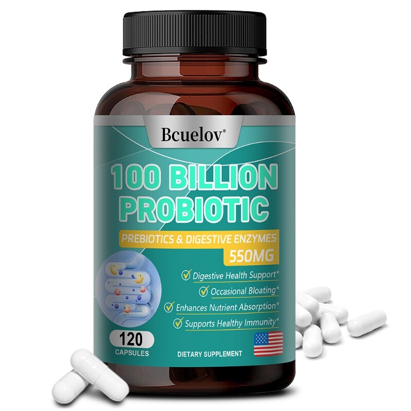 Probiotics 100 Billion CFU Potency Digestive Immune Health 30 To 120 ...