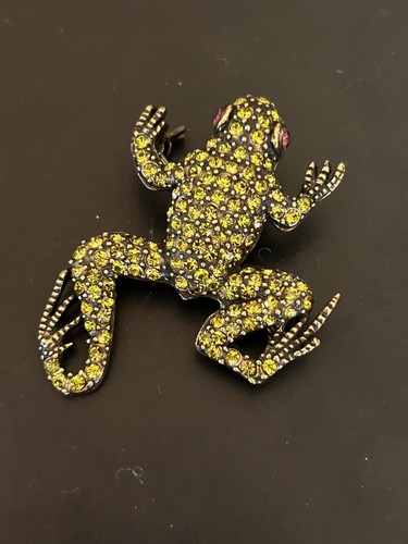 Crystal Rhinestone "Kissing Frog" Pin Brooch: Signed Heidi Daus | eBay