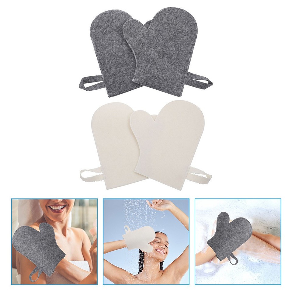 4Pcs Sauna Mittens Water Absorbing Sauna Gloves Felt Sauna Gloves ...