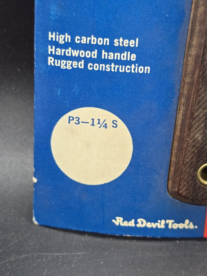 Vtg Red Devil Putty Knife Scraper Wood Handle Brass Pins USA P1 - 1 1/4 ...