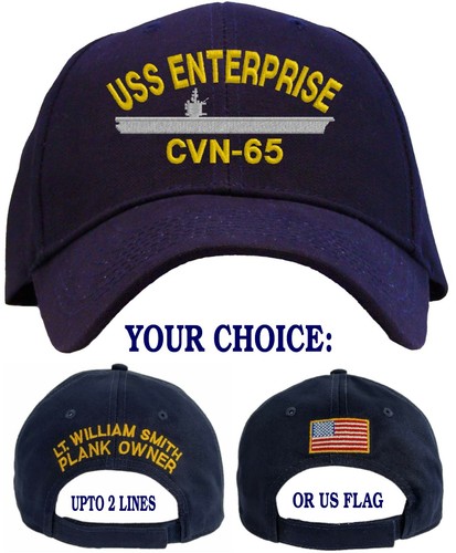 Personalized USS Enterprise CVN-65 Embroidered Baseball Cap - in 3 ...