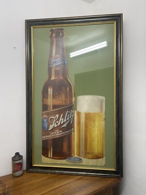 large 1930s Schlitz Beer Bottle Die Cut Sign Milwaukee Wisconsin Wi ...