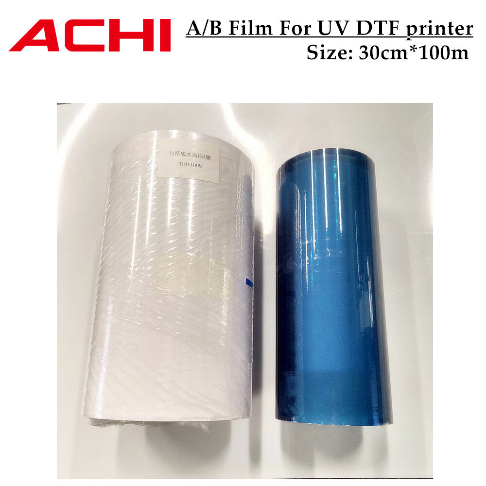 ACHI 2 Rolls AB Film Transfer Sticker For A3 UV DTF Printer 100m Per ...