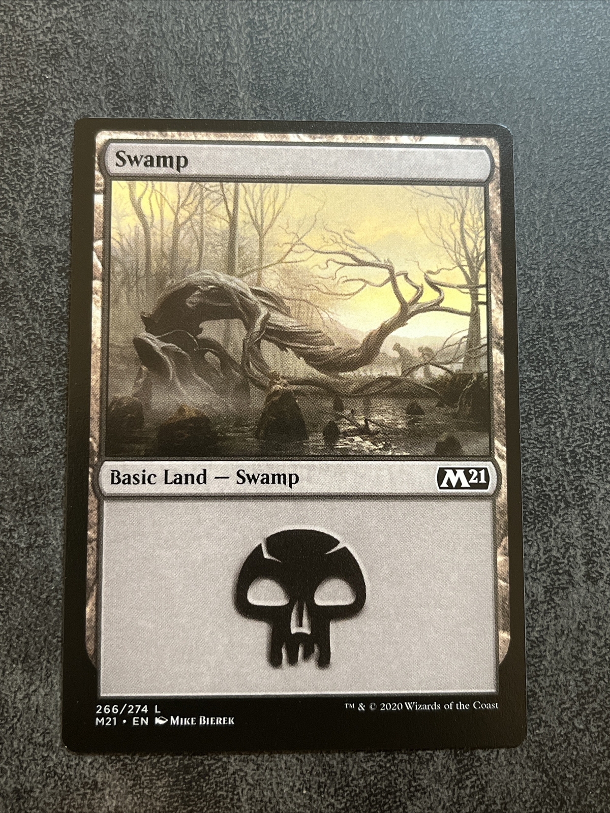 Mtg Misprint Error Oddity Miscut Swamp Basic Land M21 #1 | eBay