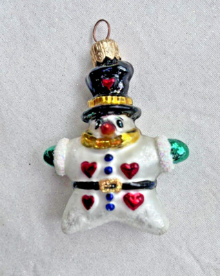 Christopher Radko Hearts for You Little Gems Star Snowman Ornament 3 ...
