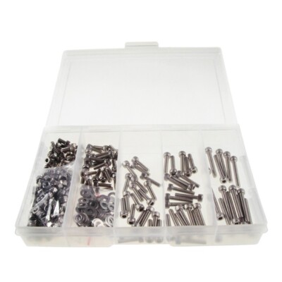 Qty 1 Assortment Kit 345 Piece M3 Socket Cap Nut Washer Stainless 304 ...