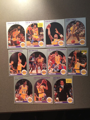 1989-90 NBA LA Lakers Roster Cards (Hoops) (10 Players plus Coach) | eBay