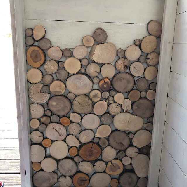 Decorative fireplace display logs Wood Slices Rustic decor Wall craft ...