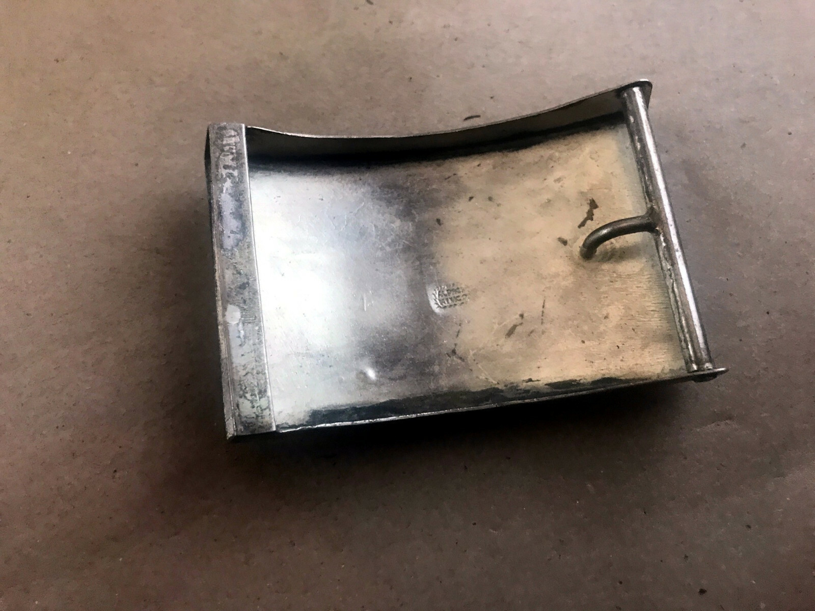 MEXICAN ALPACA SILVER BELT BUCKLE WITH TURQUOISE INLAY - Gem