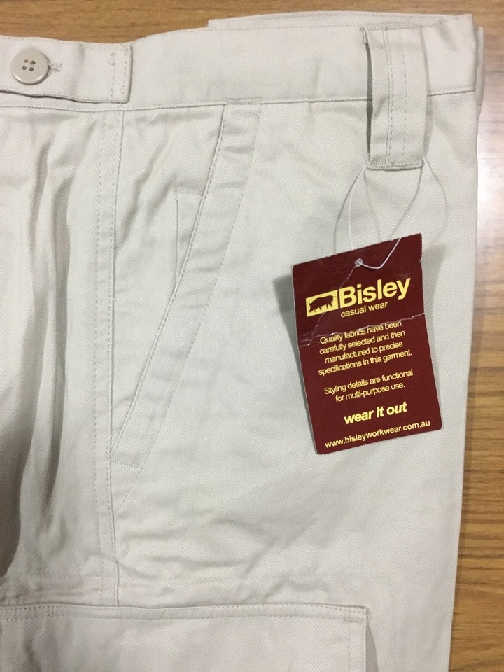 Bisley Cargo Work Short Casual Natural Cotton Size 97cm Ex-sample ...
