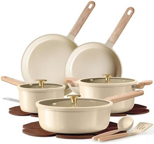 GreenPan Eras Ceramic Non-Stick 14-piece Cookware Set | eBay