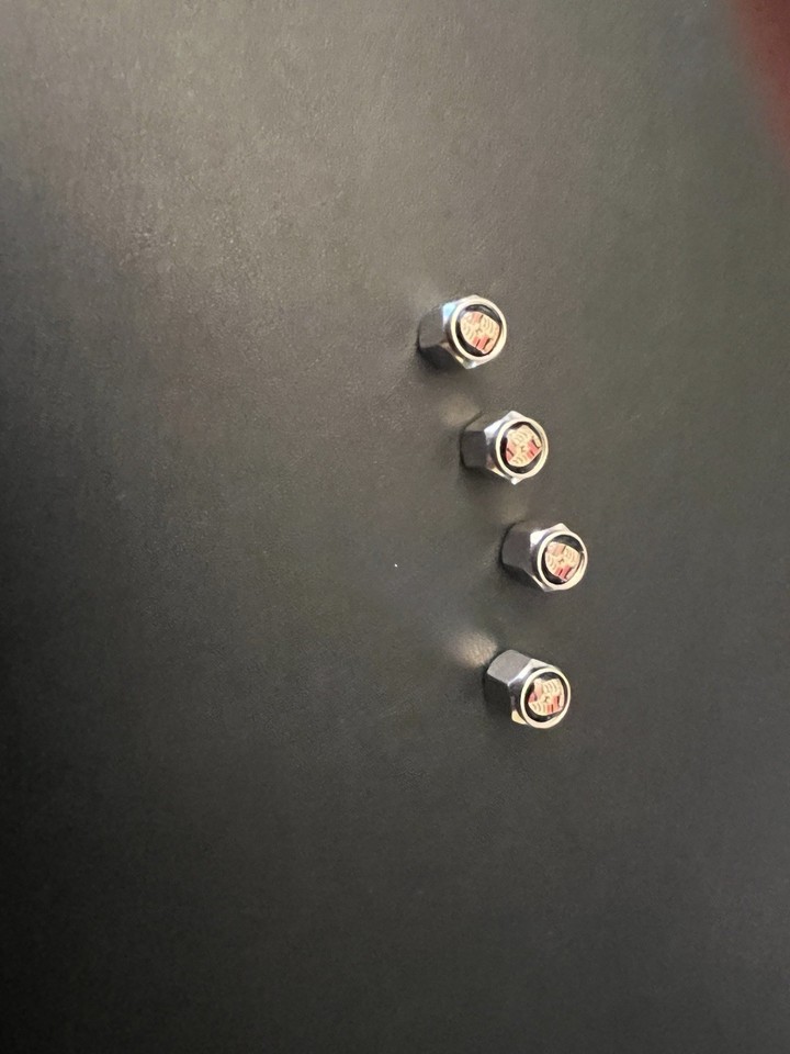Porsche valve stem caps silver | eBay