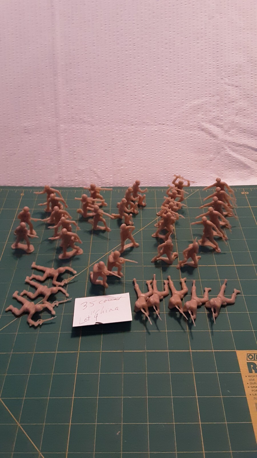 1.5” Mini Toy Army Military Men Cream Color 35 ct Vintage 1960-1970s ...