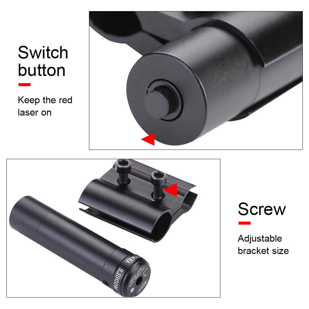 75mm Red Dot Rifle Air Gun Laser Sight Scope with Barrel Mount Hunting ...