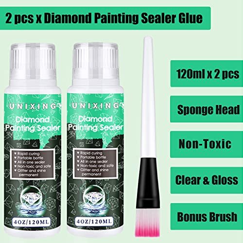 2 Pack Diamond Painting Sealer 5D Diamond Painting Glue, Diamond Art ...