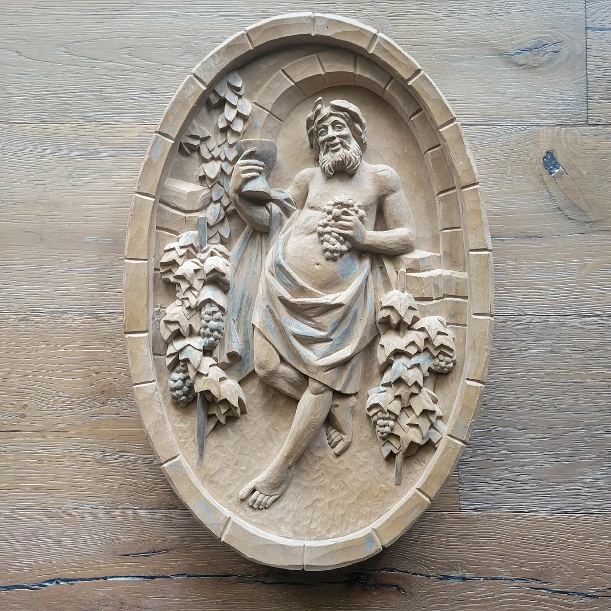 Bacchus God Of Wine Plaque