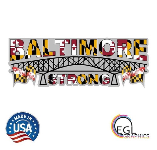 Baltimore Strong Maryland Francis Scott Key Bridge Decal Sticker ...