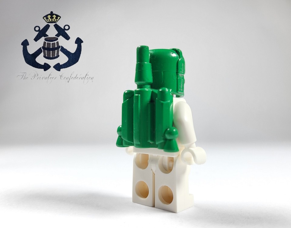 LEGO 2000s Star Wars Minifigure Helmet Rocket Pack Green For Boba Fett ...