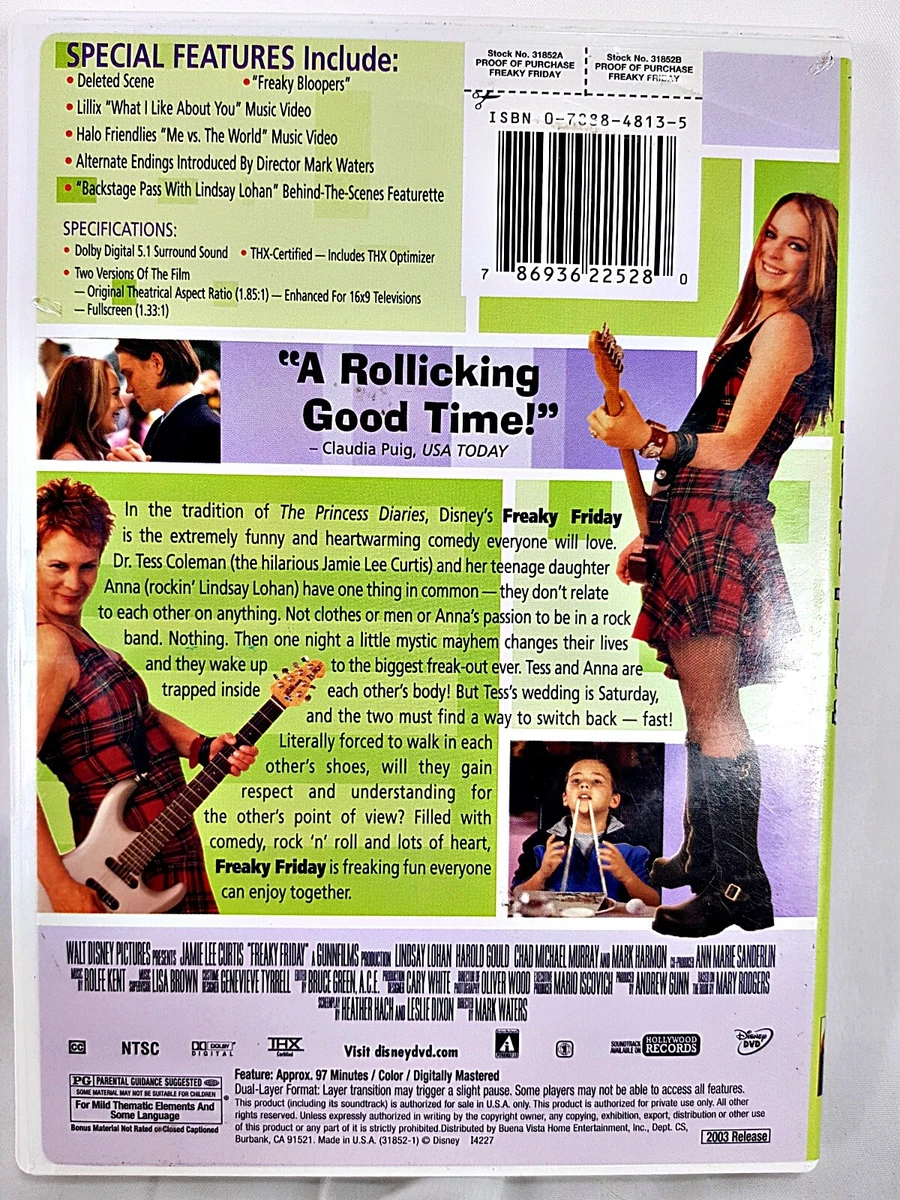 Freaky Friday Dvd