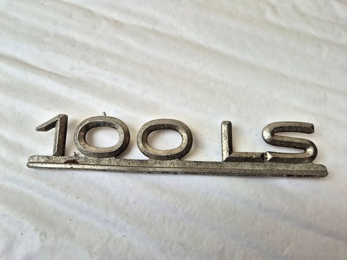GENUINE VINTAGE AUDI 100 LS CLASSIC LOGO SCRIPT METAL EMBLEM CAR BADGE ...