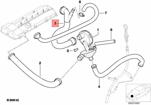 Genuine Engine Intake manifold Connecting Line BMW Z3 E38 E39 E46 ...