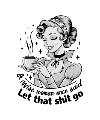 Strong Woman Sticker 4" Let It Go Namaste Girl Funny Sarcastic Quote ...